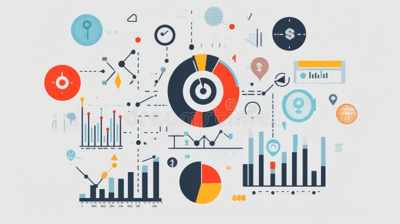 This Illustration Depicts a Business Concept Involving Data Analysis ...
