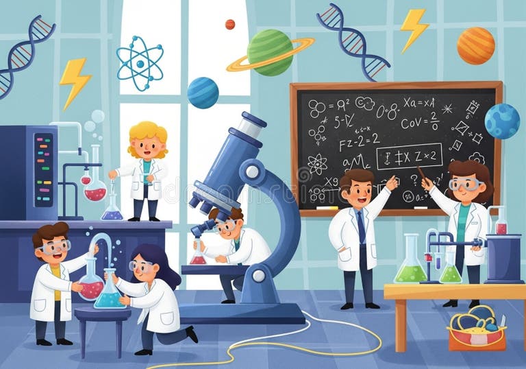 Large Cartoonish Microscope Stock Illustrations – 20 Large Cartoonish ...