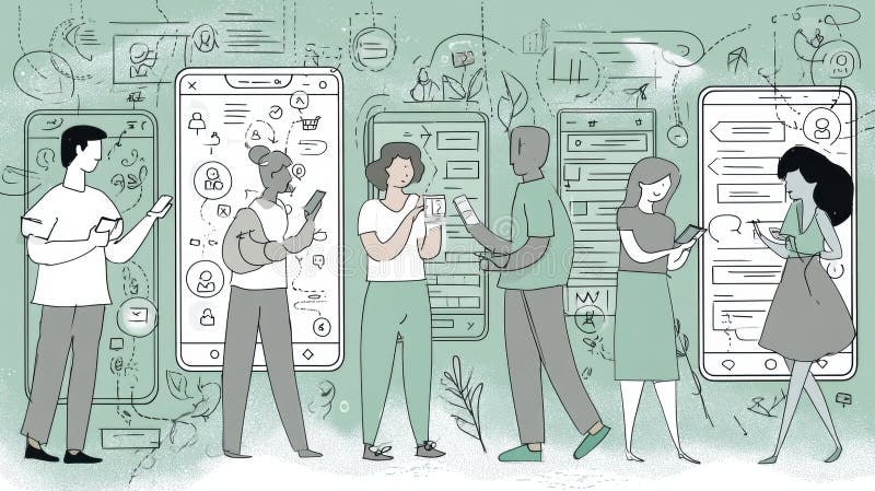 AI-Generated Mobile App User Experience Stock Illustration ...