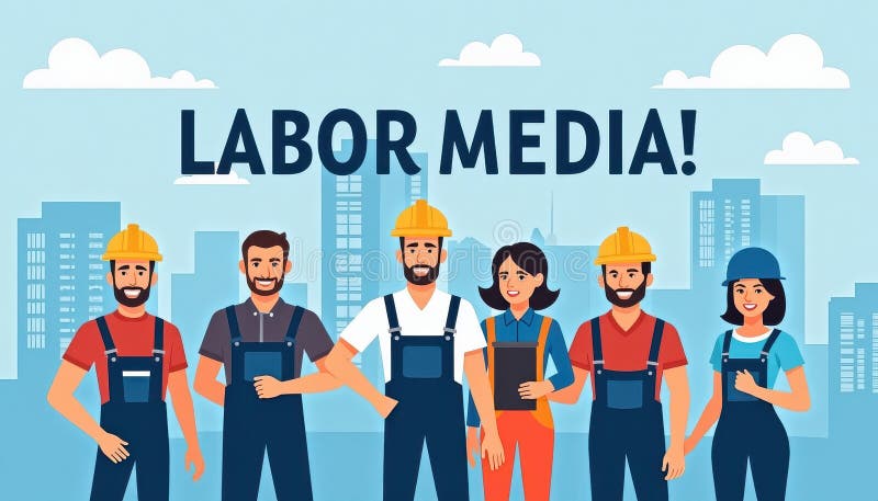 This Illustration Depicts a Group of Diverse Workers Representing ...