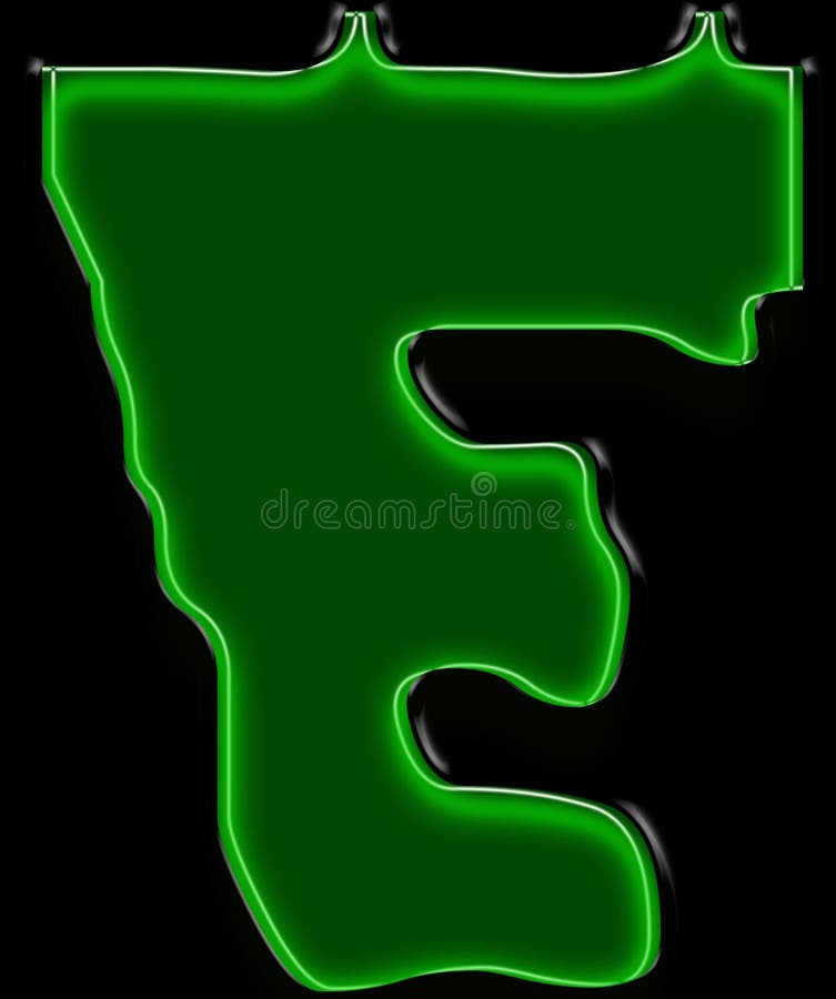 Letter E Horror Font Ectoplasm Slime Halloween Stock Illustration ...