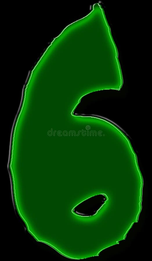 Number 7 Horror Font Ectoplasm Slime Halloween Stock Illustration ...