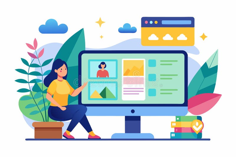 An Illustration Depicts a Person Using a Customizable Image Viewer on a ...