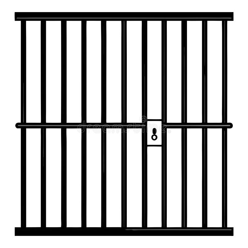 Prison Cell Gate Illustration Perfect for Educational Materials and ...