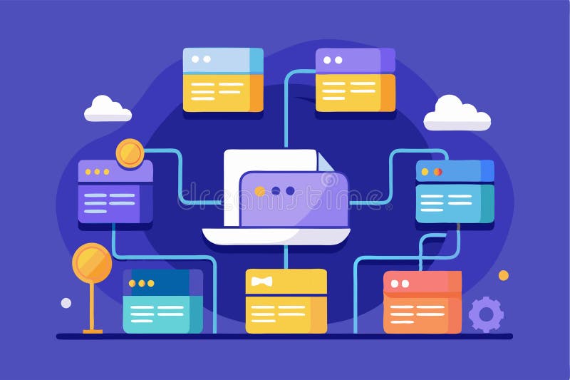 This Illustration Depicts the Process of Syncing Folders Across ...