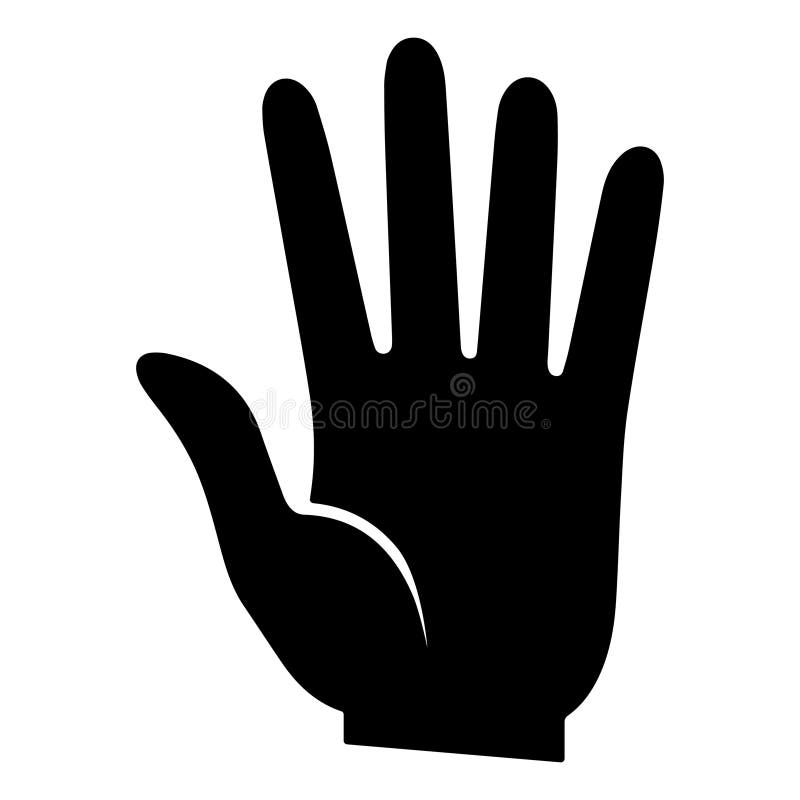 Hand Icon. Palm Symbol. Stop Gesture Sign. Human Hand Vector ...