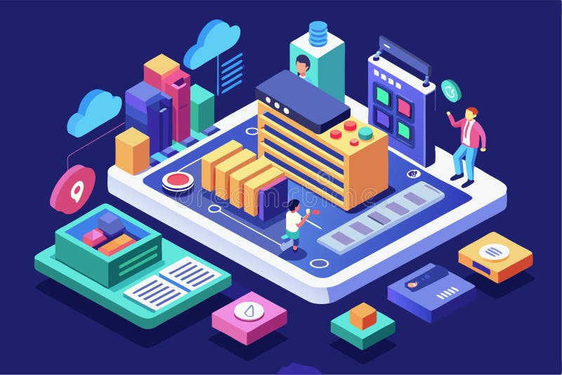 This Illustration Depicts Various Digital Information Management ...