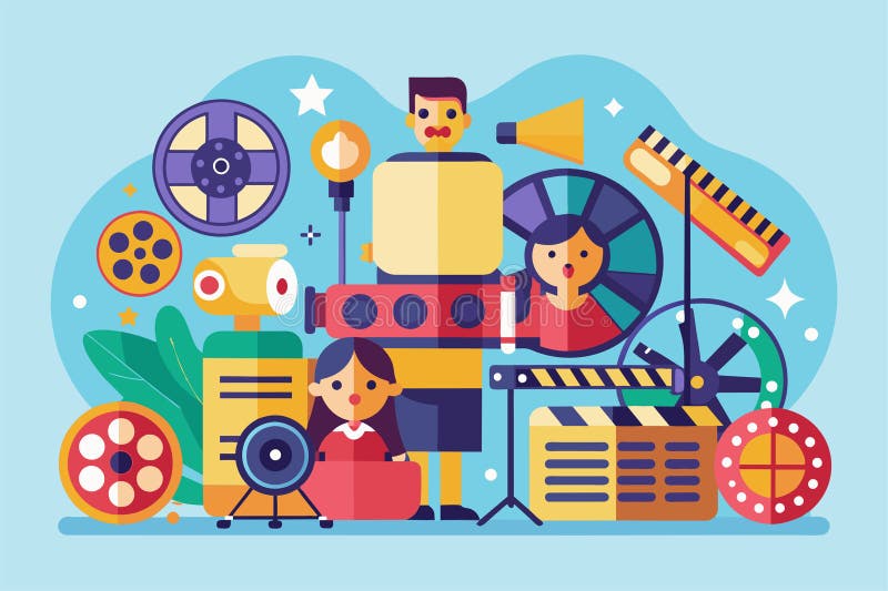 This Illustration Depicts Various Roles in Film Industry Management ...