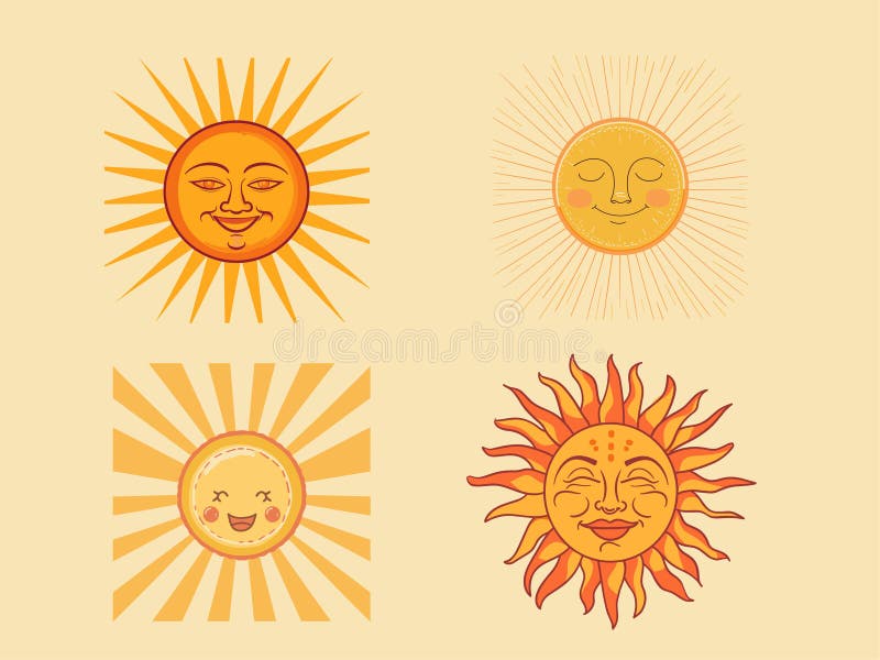 Cartoon Sun Illustration stock vector. Illustration of fills - 313987774
