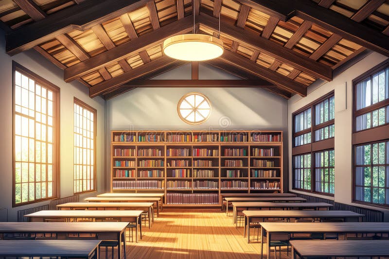 Cozy University Classroom Setting Stock Illustration - Illustration of ...