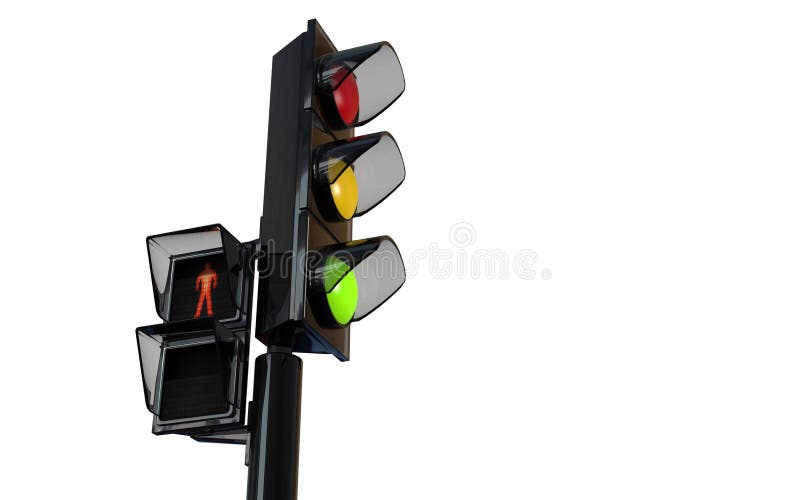 Illustration der Ampel 3d stock abbildung. Illustration von signal ...