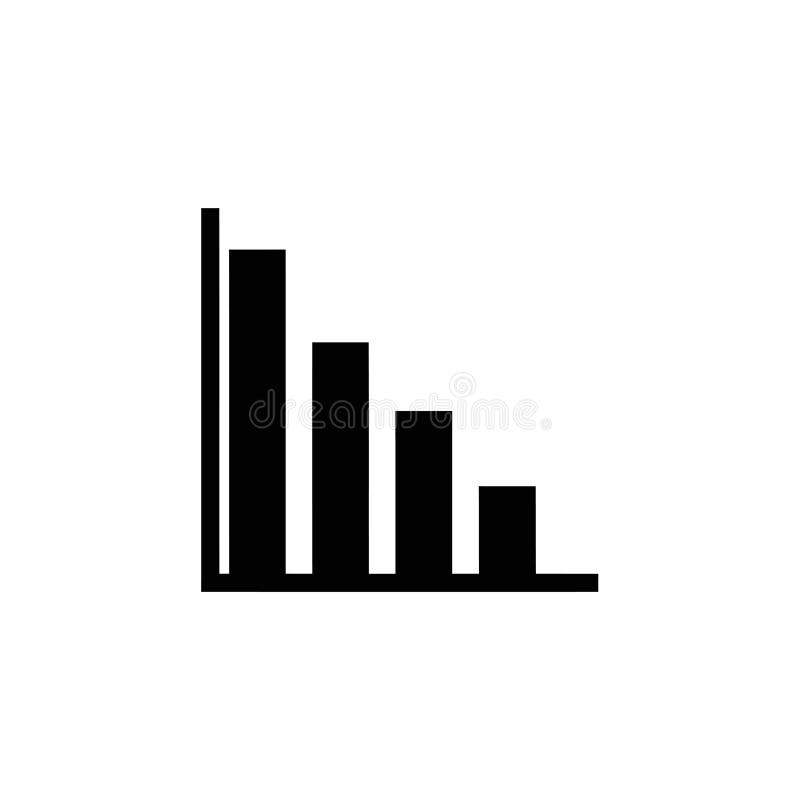 Illustration of a Descending Bar Graph, , Representing Decline ...