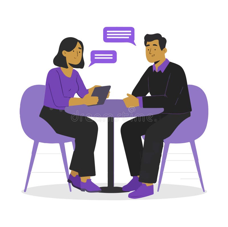 People Work Using on Computers, Laptops, Desktops Illustration Cartoon ...