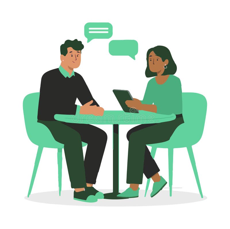 People Work Using on Computers, Laptops, Desktops Illustration Cartoon ...