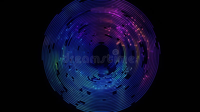 Illustration Design Digital Background Light Abstract Space Circle ...