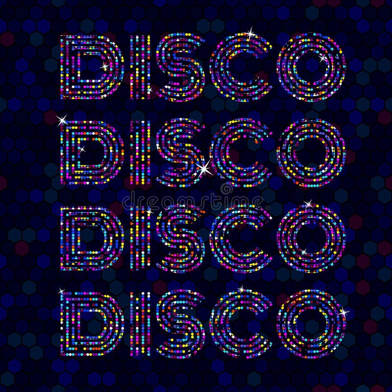 Illustration Design Disco Retro Vector. Abstract Background Stock ...