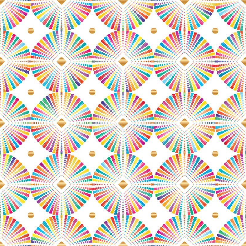 Diamond Shape Circle Colorful Seamless Pattern Stock Vector ...