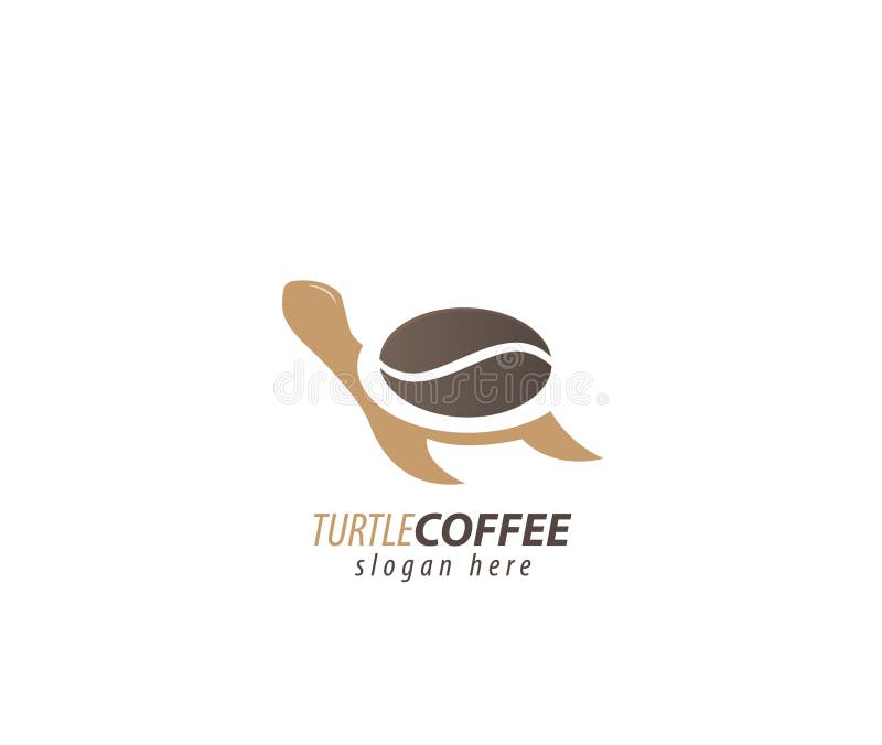 Turtle coffee logo sign stock vector. Illustration of silhouette ...