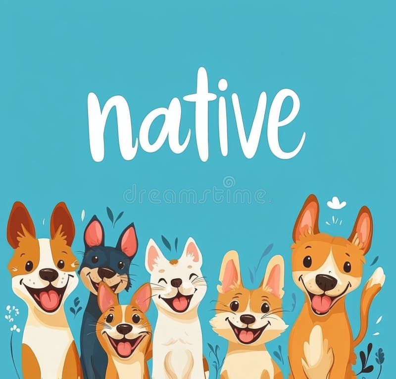 Illustration Design for Pets Friendly To Dogs and Cats Stock Photo ...