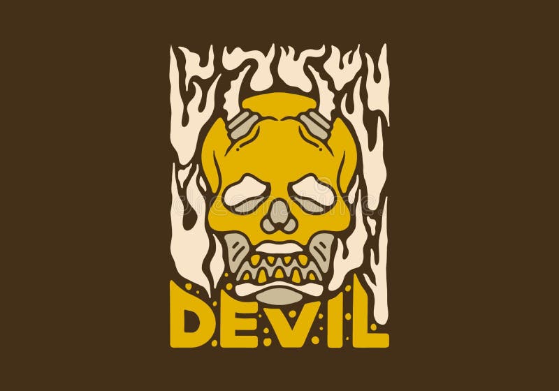 Fanged Skull Monster Illustration. Suitable for Mascots, Logos, Icons ...