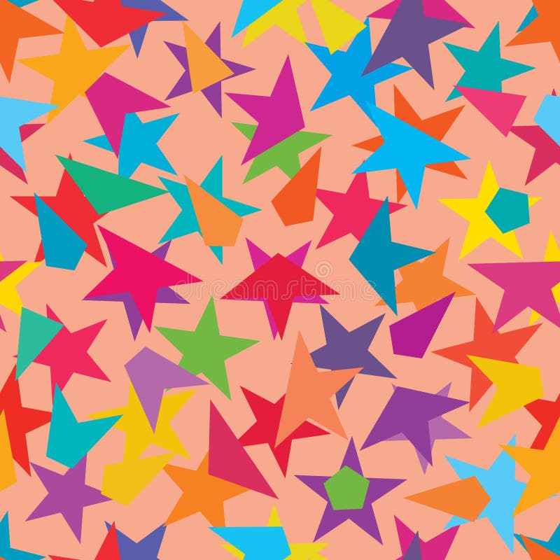 Star Broken Edge More Rotate Seamless Pattern Stock Vector ...