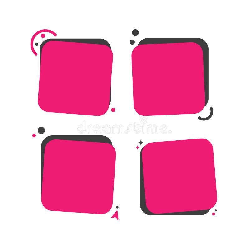 Illustration Design Template Square Set Stack Stock Vector ...