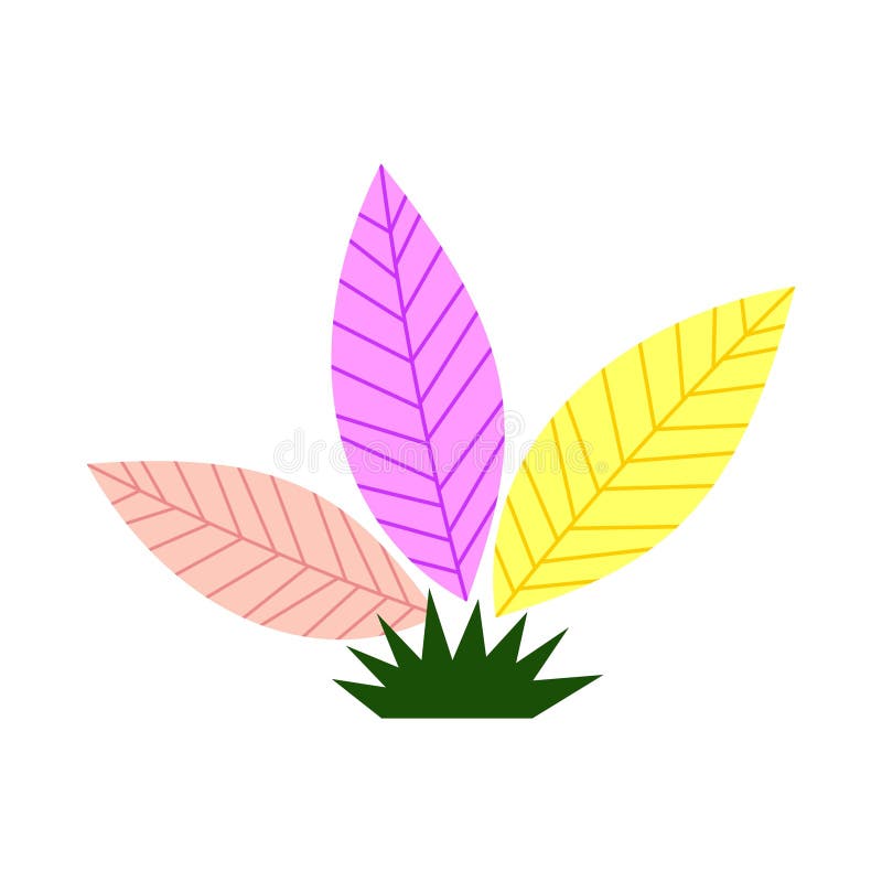 Illustration Design Themed Three Parallel Leave Stock Illustration ...