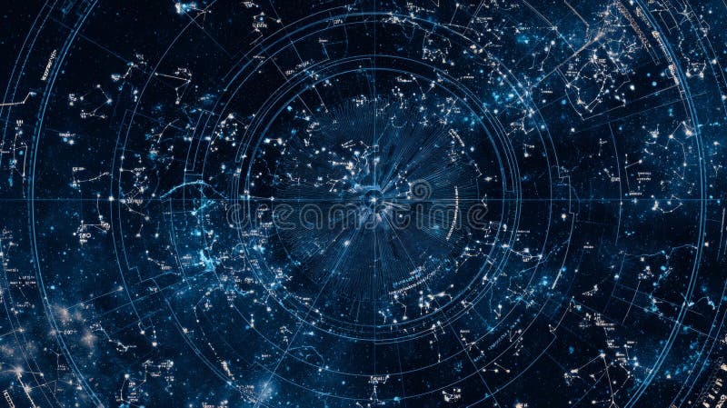 Constellation Map Illustration Stock Illustration - Illustration of ...