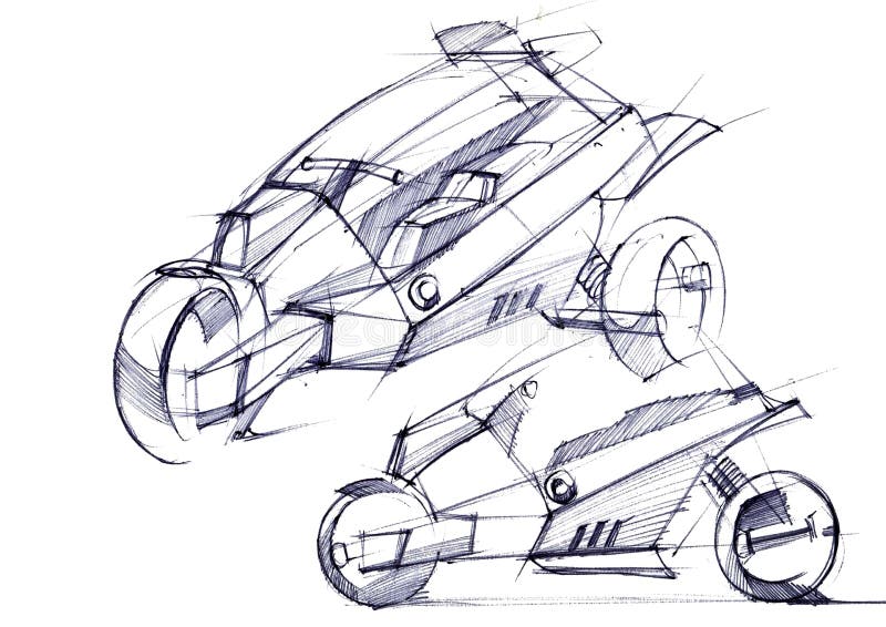 Illustration of the Development of a Motorcycle Project for a City on ...