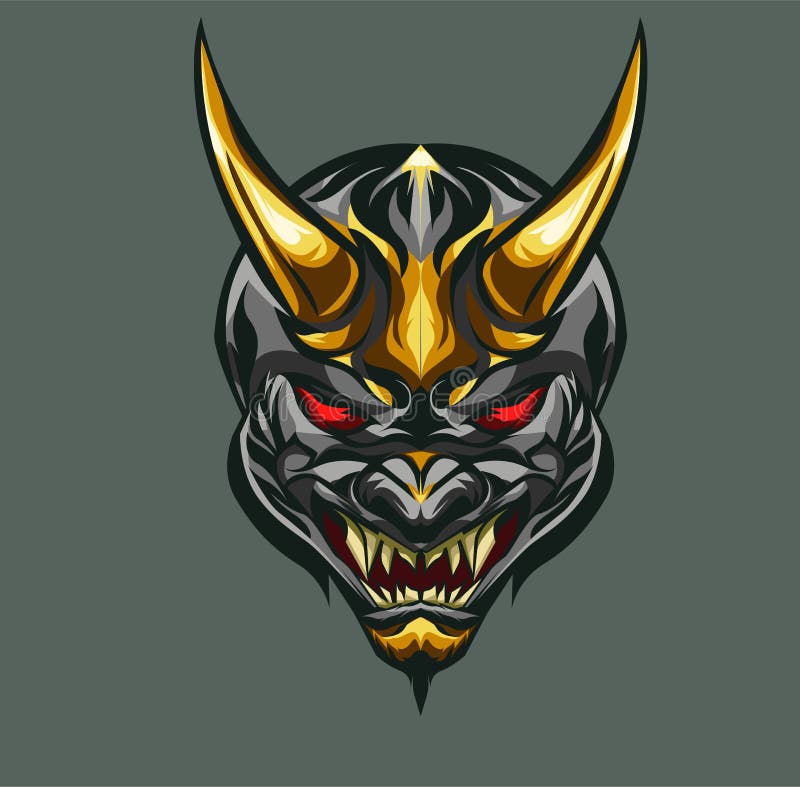 Illustration of a Devil S Head Mask Stock Vector - Illustration of ...