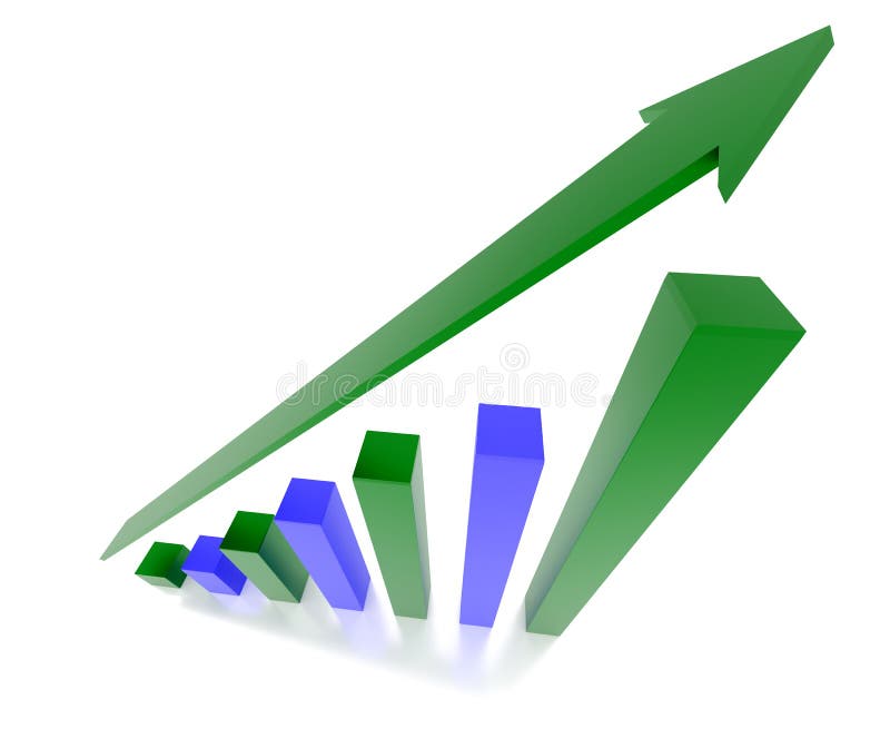 Illustration of Diagram with the Growing Progress. Business Concepts ...