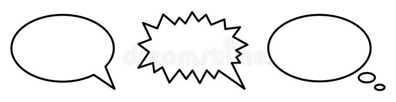 Illustration of Dialogue Comics Spaces for Text Input Stock Vector ...