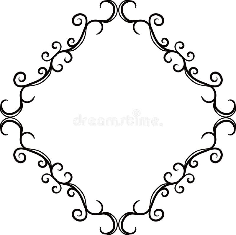 Diamond Antique Pattern Frame Stock Vector - Illustration of graphic ...