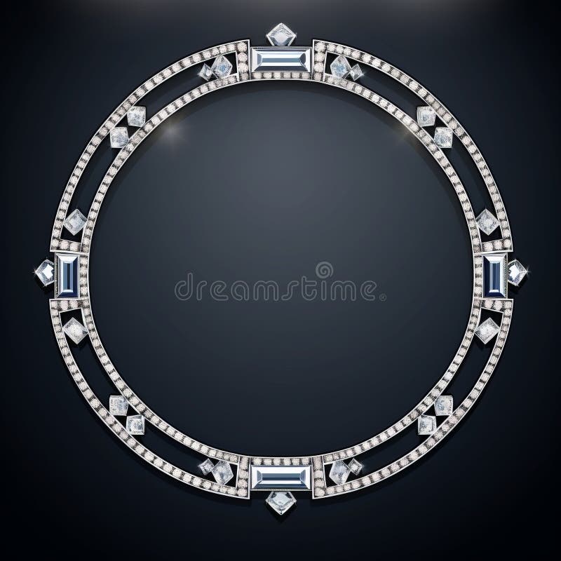 A Diamond Frame with Many Diamonds on a Silver Background Stock ...