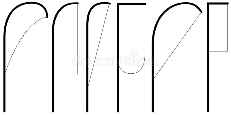 Different Advertising Beach Flags Stock Illustrations – 26 Different ...