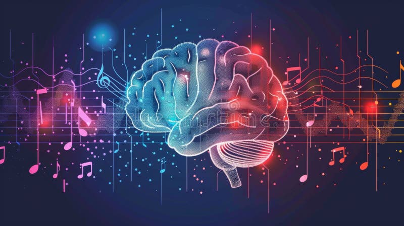 An Illustration of the Different Brain Regions Involved in Music ...