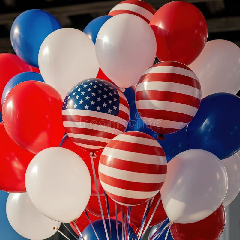 Illustration of a Different Colors Balloon on a Solid Background ...