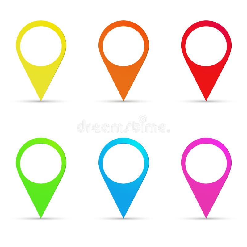 Illustration of Different Colors Location Icon Stock Illustration ...