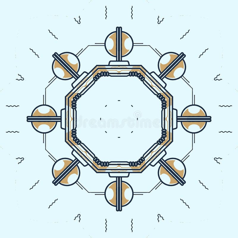 Illustration of Different Geometric Shapes Forming a Circle Against a ...