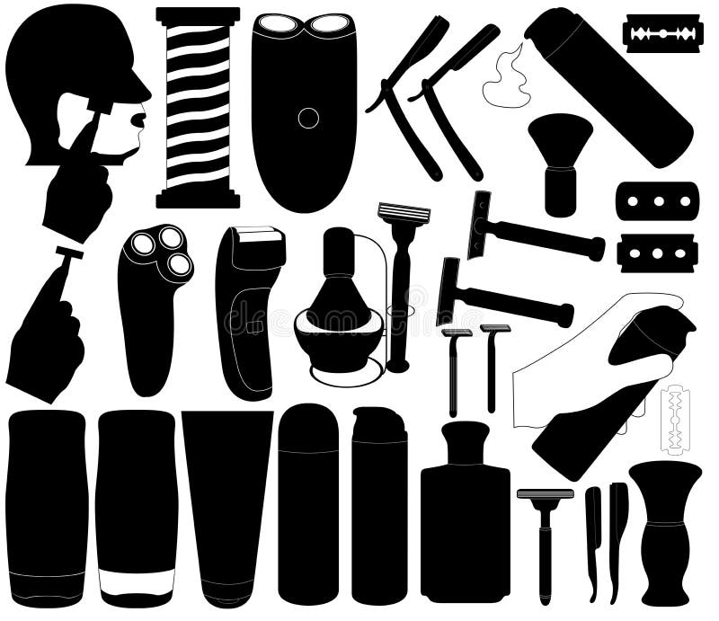 Woman Female Makeup Cosmetic Product Silhouette Stock Vector ...