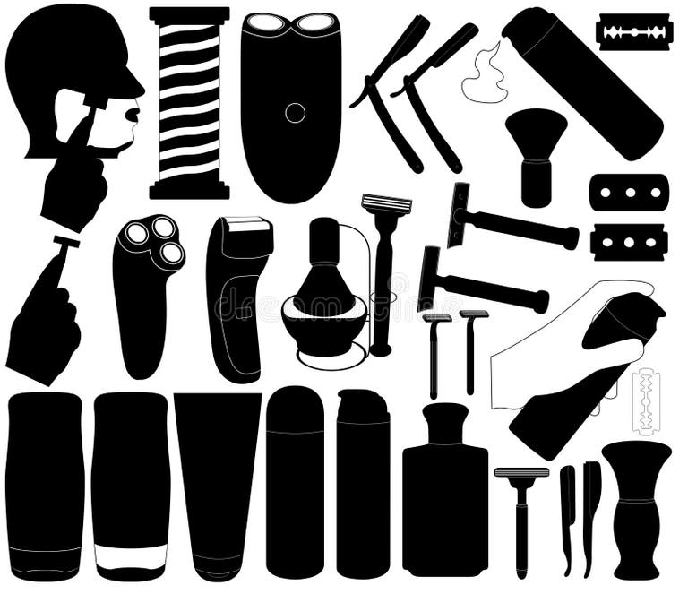 Shaving tools stock illustration. Illustration of brush - 30040022