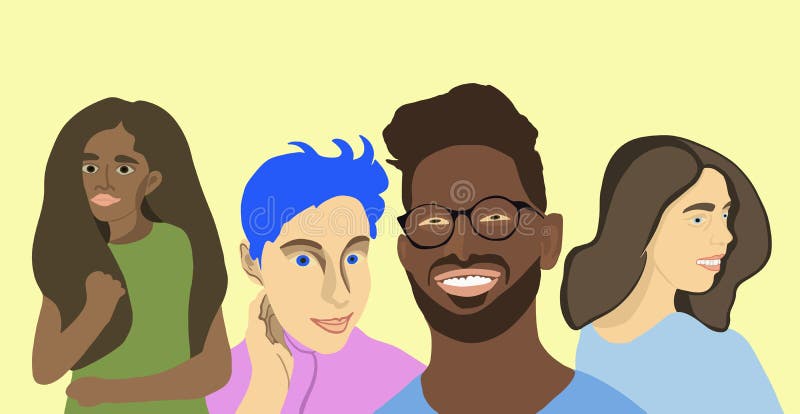 Illustration of Different Types of People. Stock Vector - Illustration ...