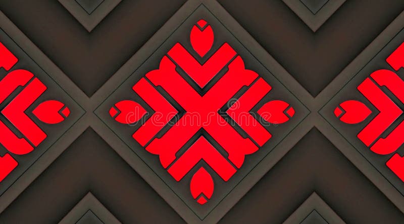 Illustration Digital Art Design Effect Red Pattern Stock Photo - Image ...