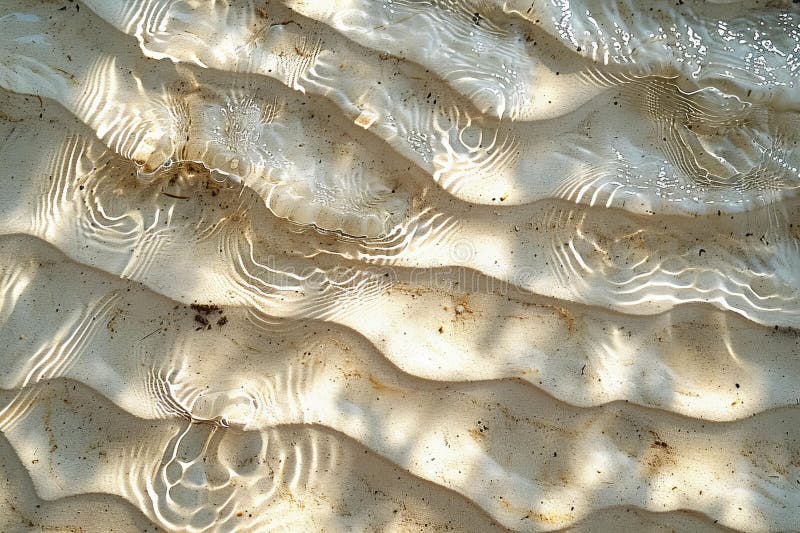 Digital Artwork of Closeup of Ripples in the Sand, Creating Intricate ...