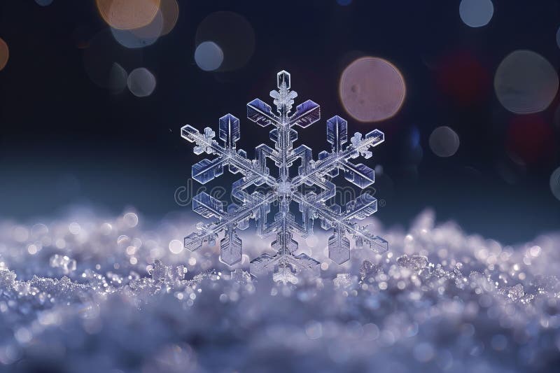 Digital Artwork of Image of a Snowflake Shown in the Snow, High Quality ...
