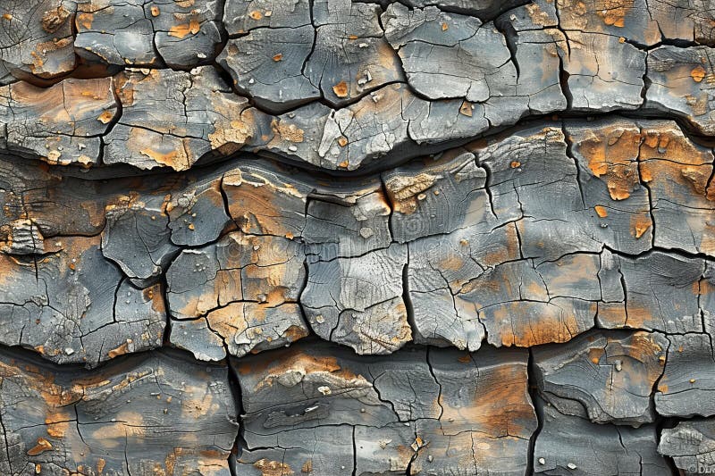 Digital Artwork of Photorealistic Texture of Old, Cracked Wood with ...