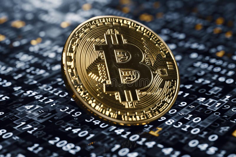 A Digital Illustration of the Bitcoin Logo on Top, with a Background ...