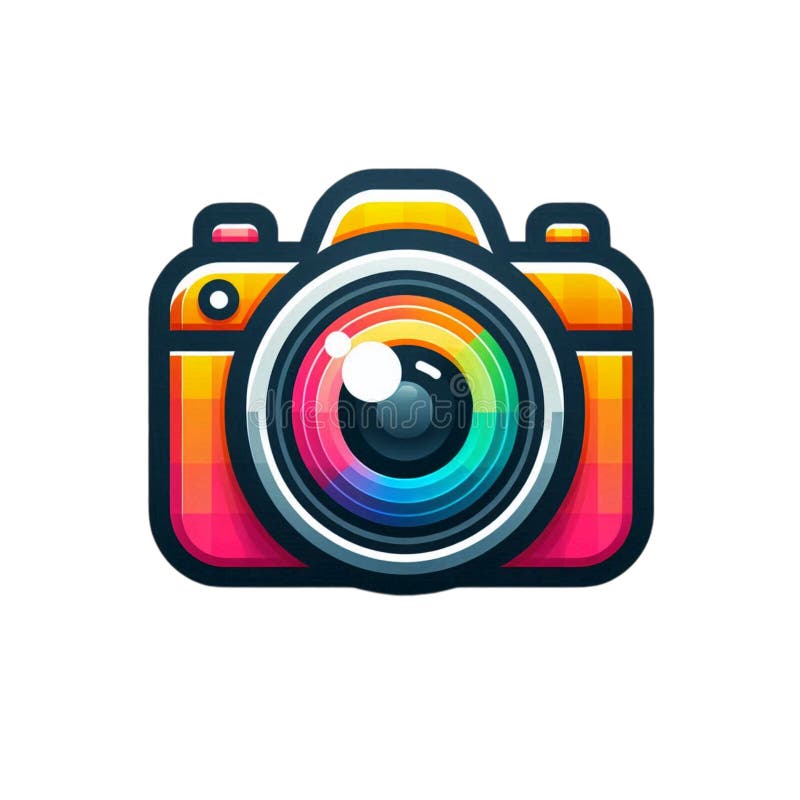 Illustration of a Digital Camera with Bright Colors Stock Illustration ...