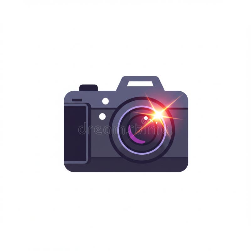 Illustration of a Digital Camera with a Sleek, Rectangular Body and a ...