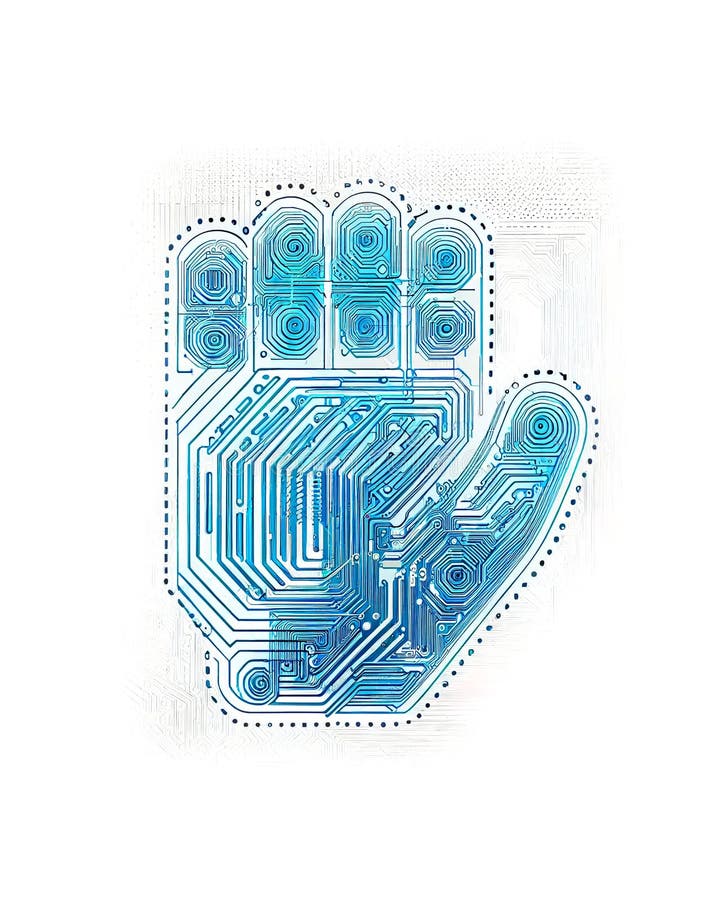 Circuit Board Pattern Hand Shape Stock Illustrations – 47 Circuit Board ...